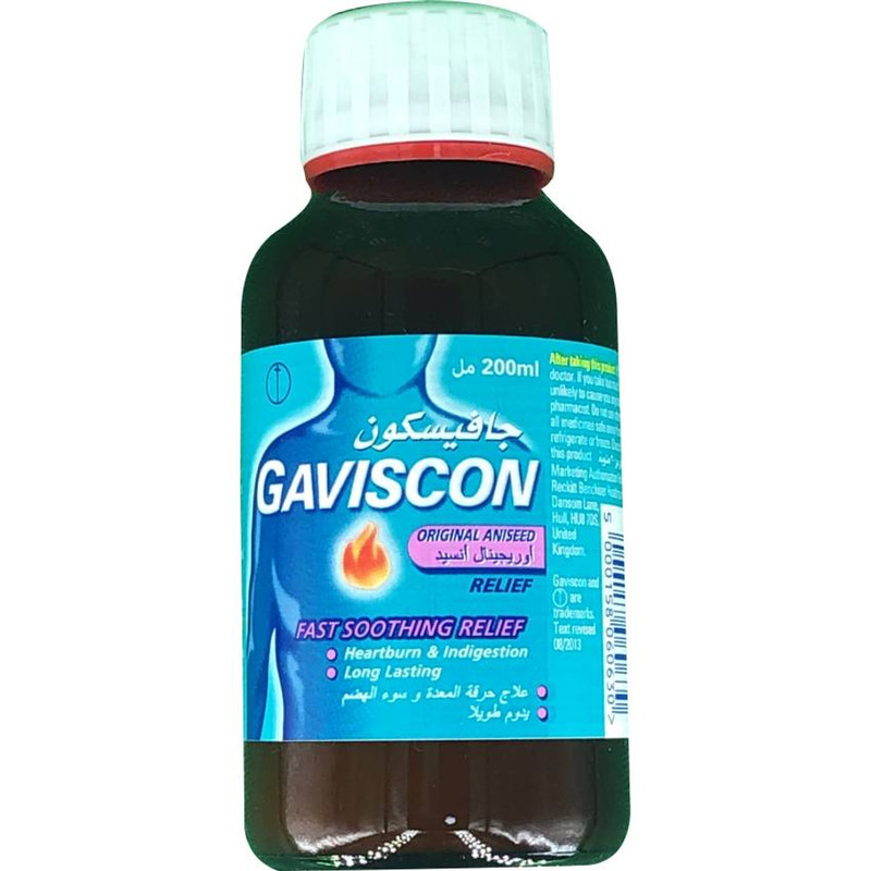 GAVISCON ORIGINAL ANISEED SYRUP 200 ML | Rosh Medical Company