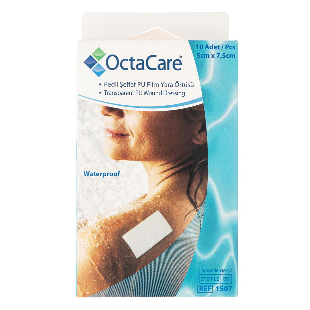 OCTACARE TRANSPARENT PU WOUND DRESSING 5 CMX 7.5 CM | Rosh Medical Company