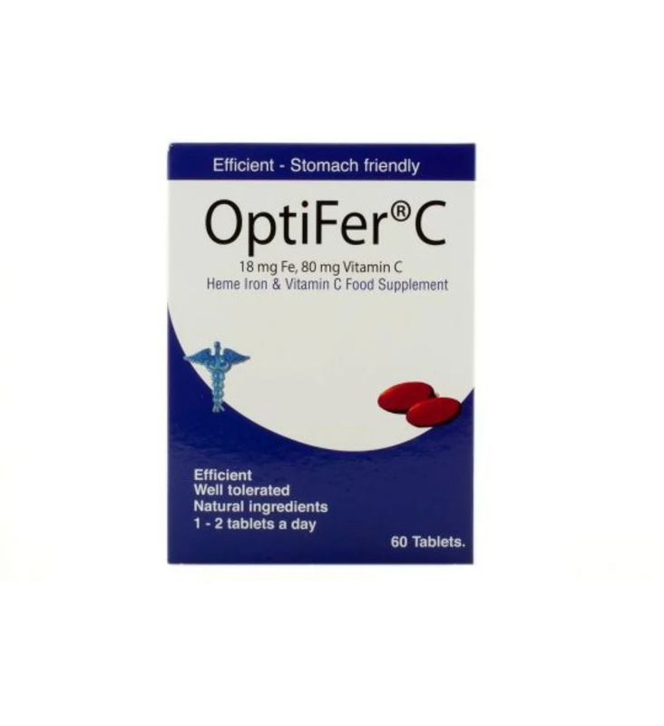 OPTIFER C18MG FE 60MG VIT C 60 TABLETS | Rosh Medical Company