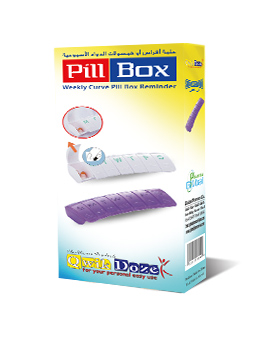 QWIK DOZE 7DAYS PILL BOX WHITE,CURVE | Rosh Medical Company