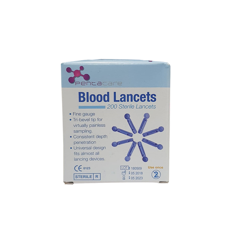 PENTACARE BLOOD LANCETS 200 STERILE LANCETS | Rosh Medical Company
