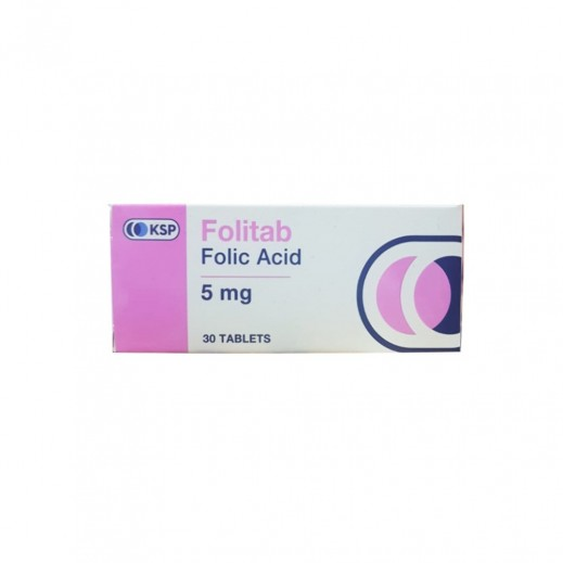 FOLITAB 5 MG 30 TABLETS | Rosh Medical Company